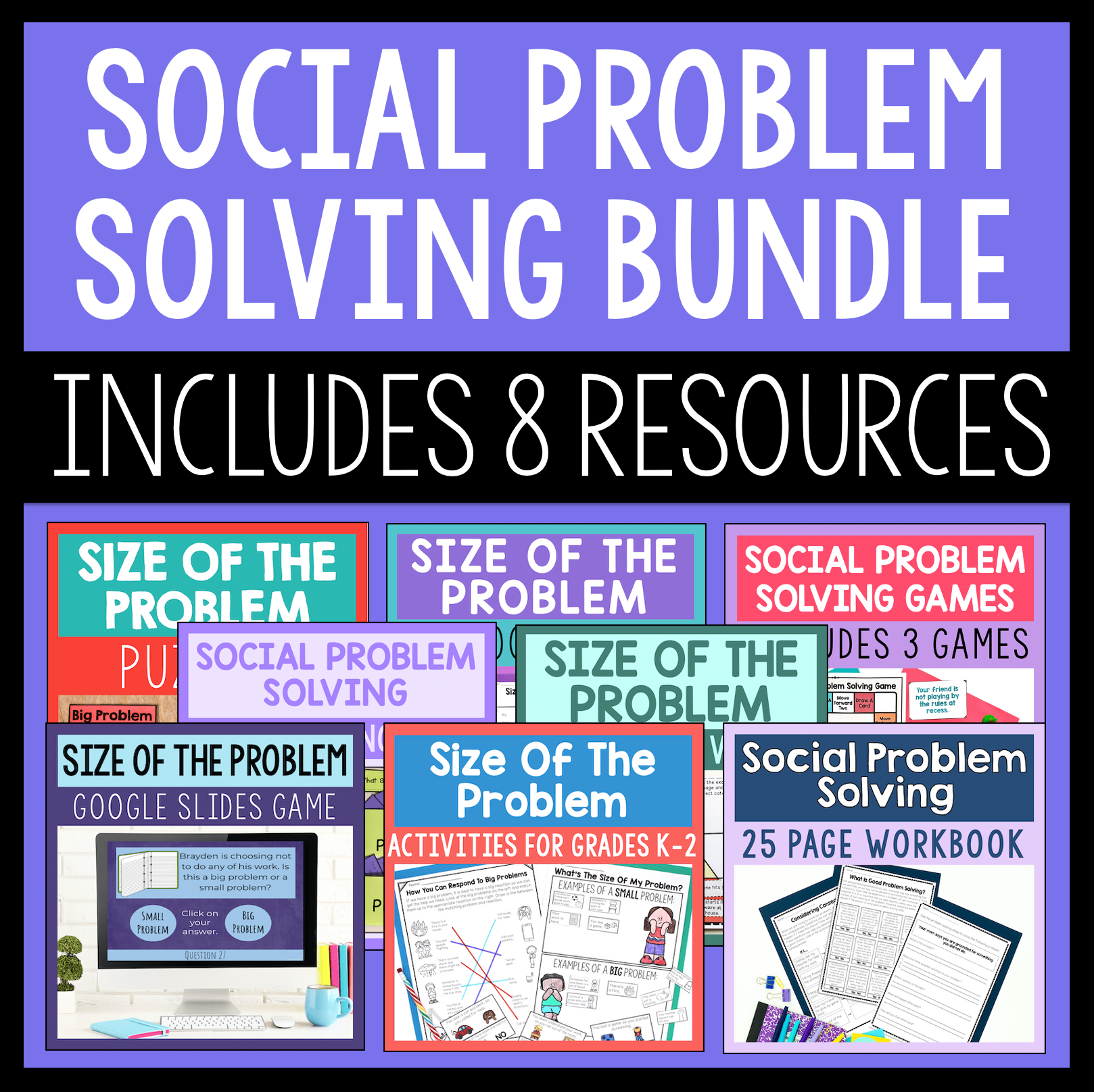 Social Problem Solving Activities For Social Skills & Size Of Problem