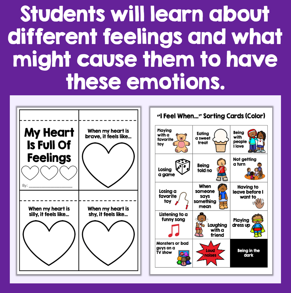 Feelings Lesson For Kids: In My Heart Book Companion